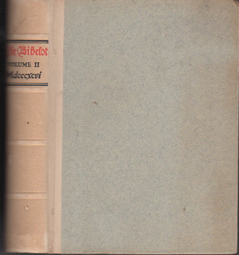 THE BIBELOT, Volume II, Testimonial Edition. Mdcccxcvi. by Mosher ...