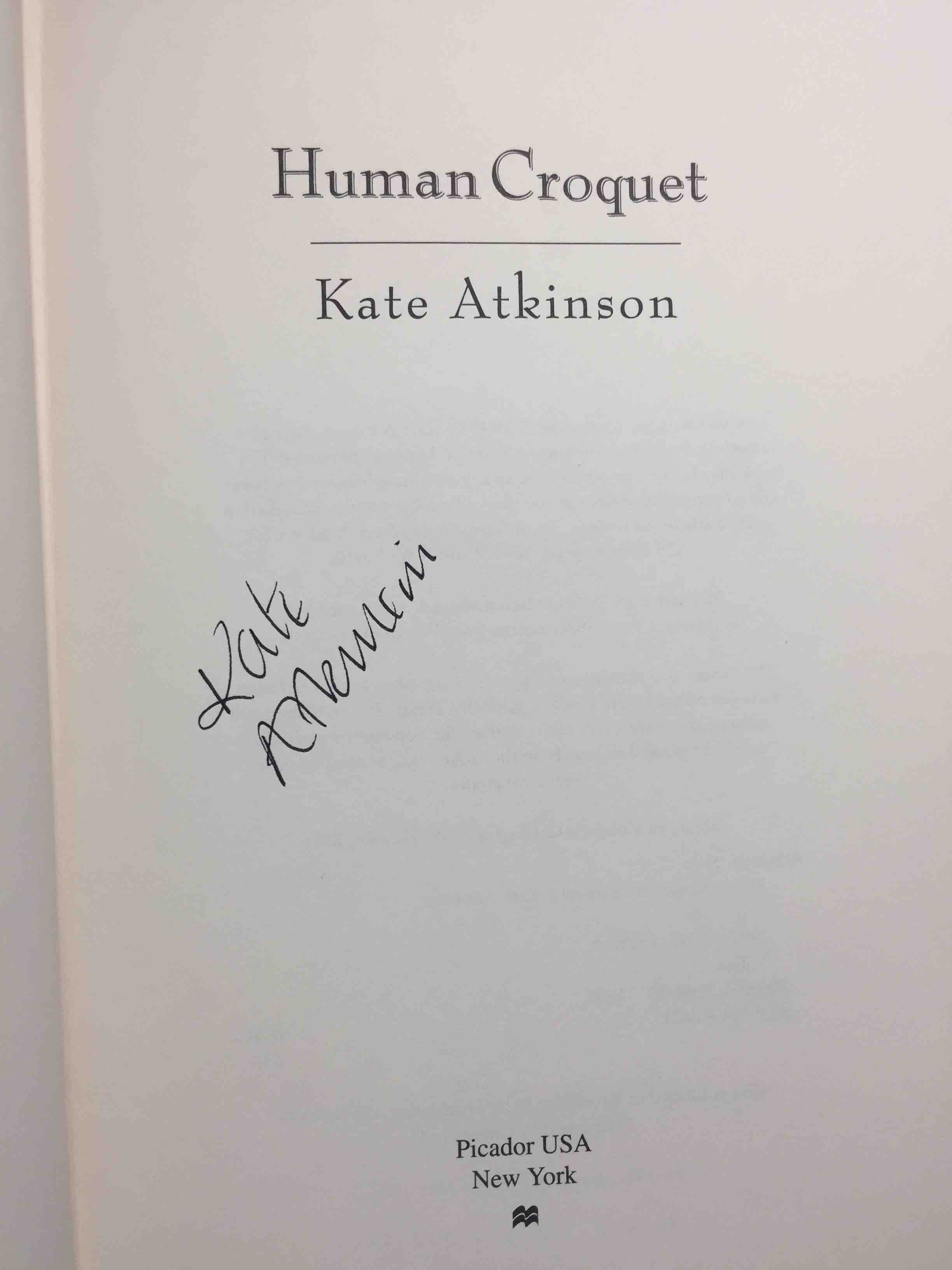 HUMAN CROQUET. by Atkinson, Kate. | bookfever.com