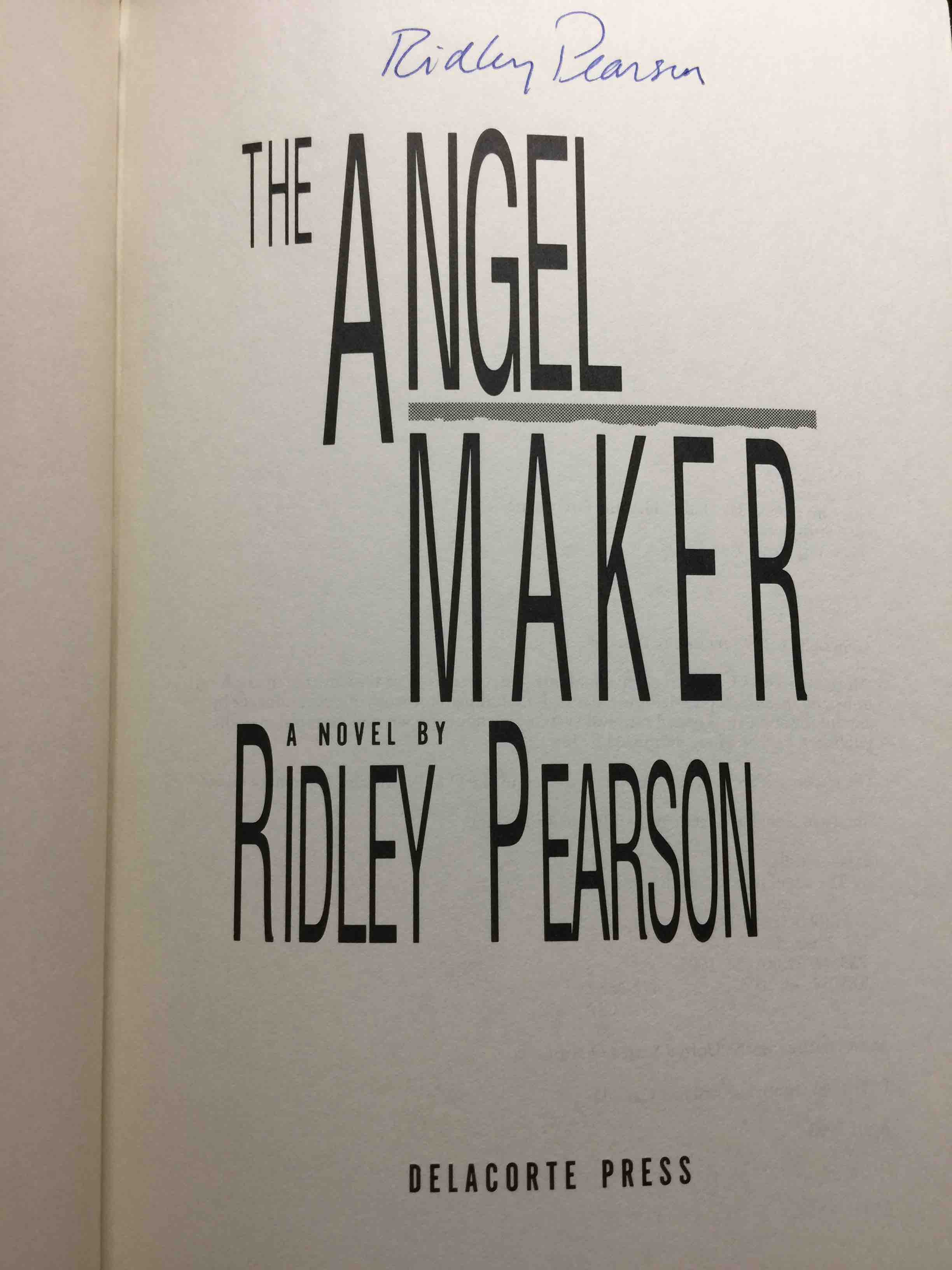 THE ANGEL MAKER. by Pearson, Ridley. | bookfever.com