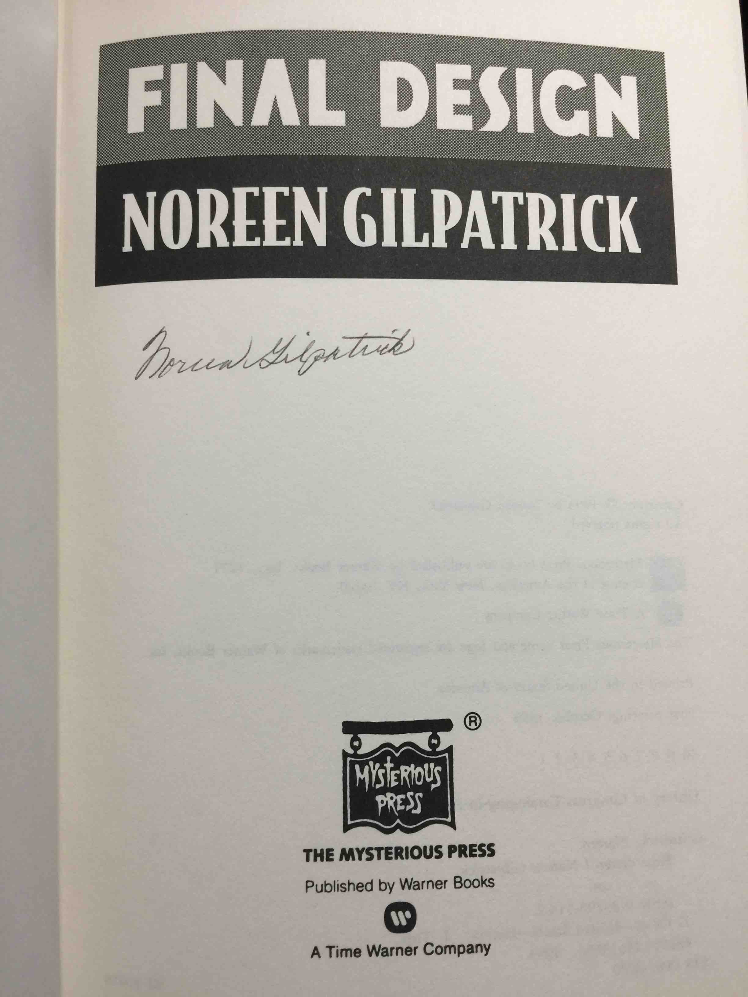 FINAL DESIGN. by Gilpatrick, Noreen - bookfever.com