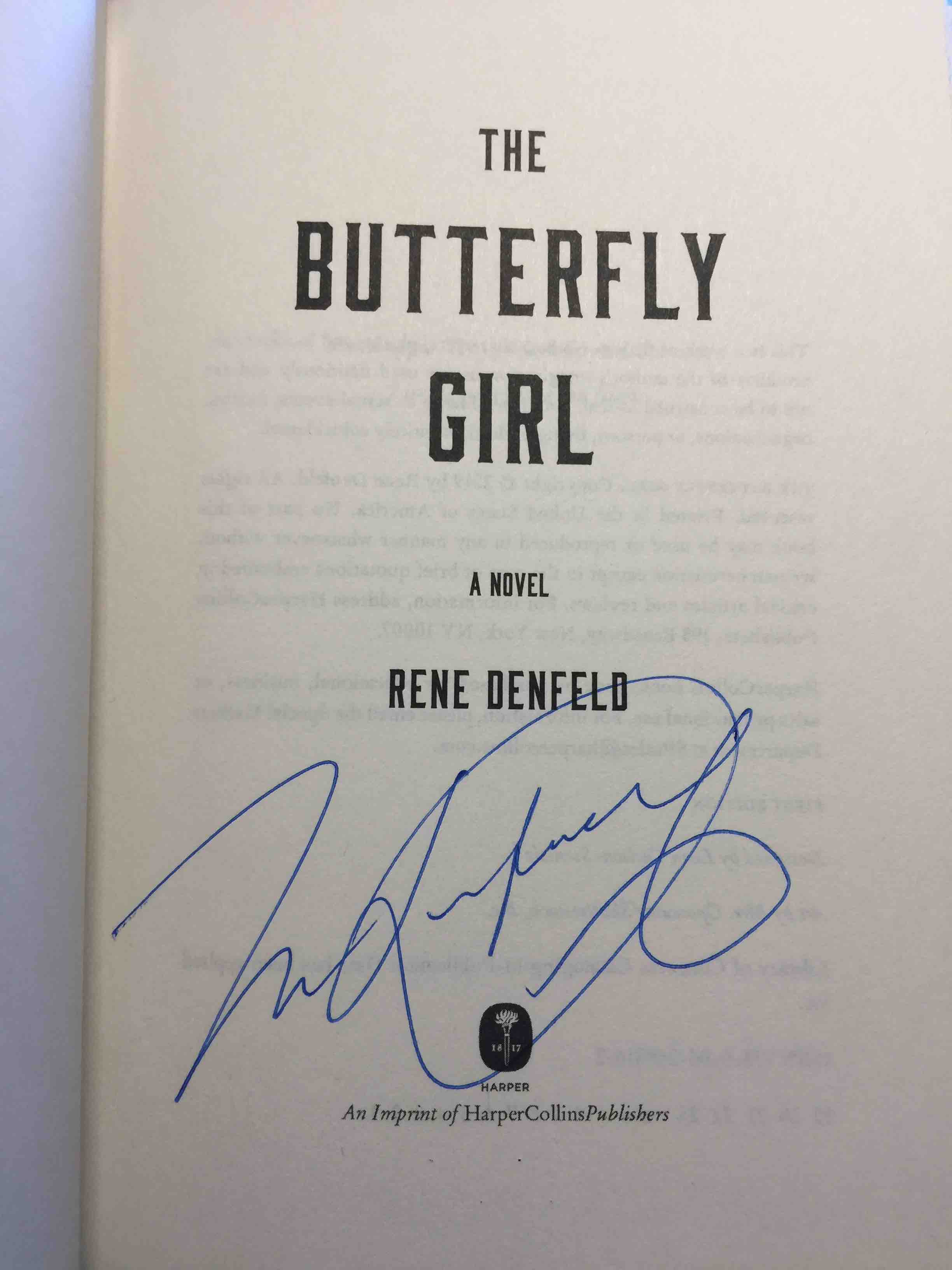 THE BUTTERFLY GIRL. by Denfeld, Rene. - bookfever.com
