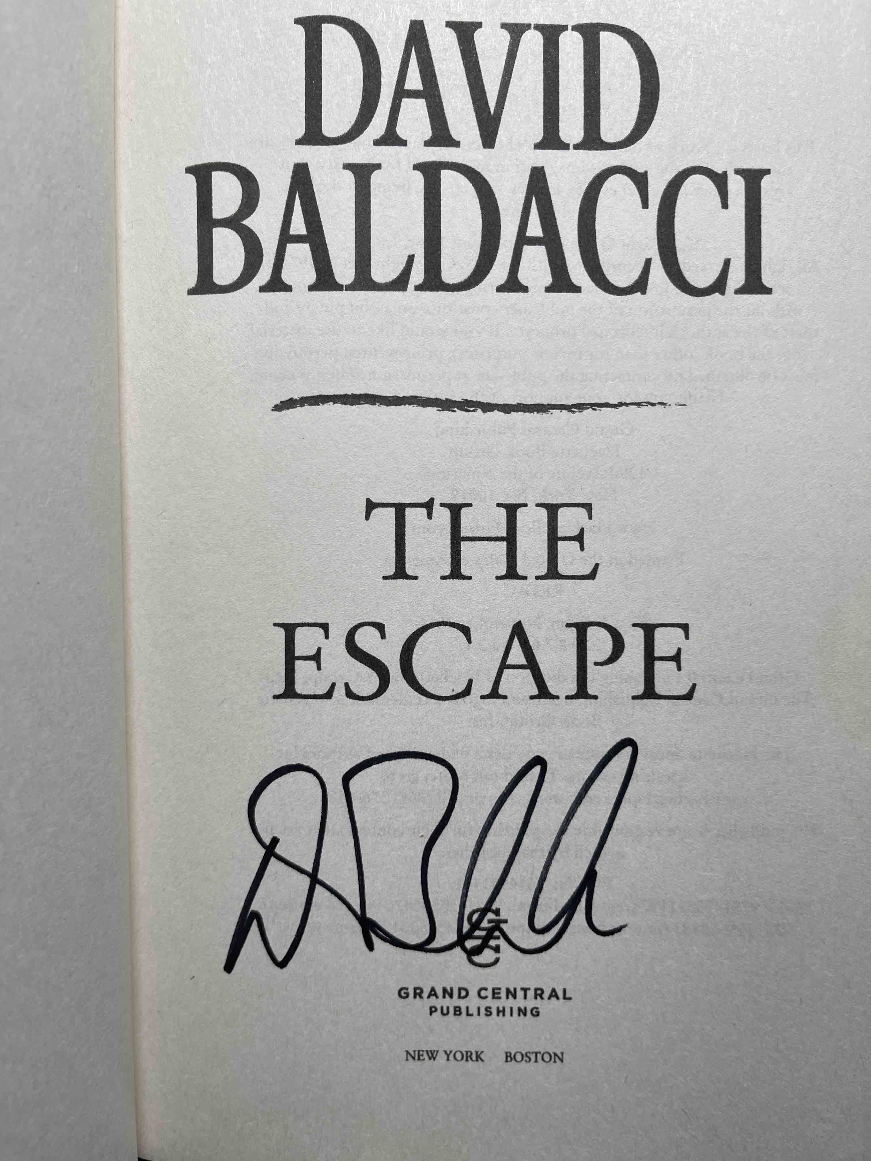 THE ESCAPE. by Baldacci, David. | bookfever.com